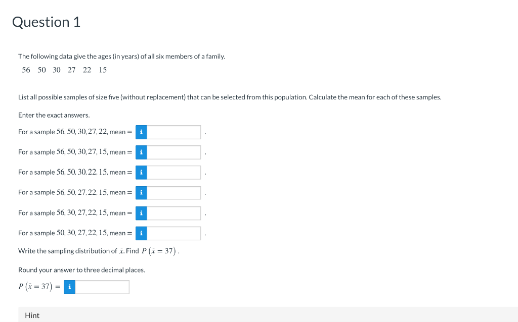 Solved Question1 The following data give the ages (in years) | Chegg.com