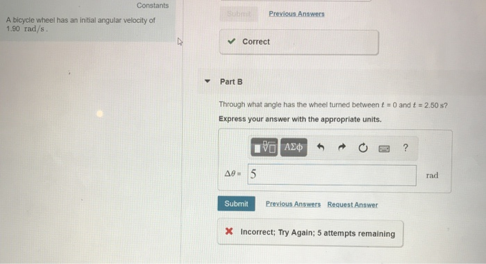 Solved A bicycle wheel has an initial angular velocity of | Chegg.com