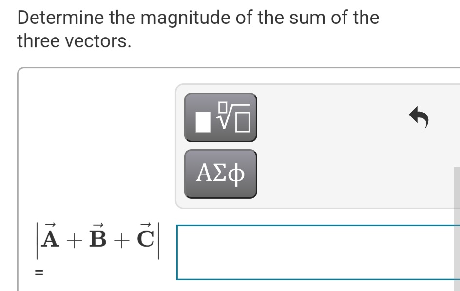 Solved Determine the components of the sum of the three | Chegg.com
