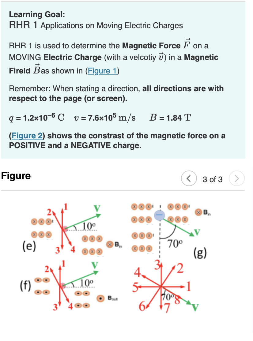 Solved Learning Goal: RHR 1 Applications on Moving Electric | Chegg.com