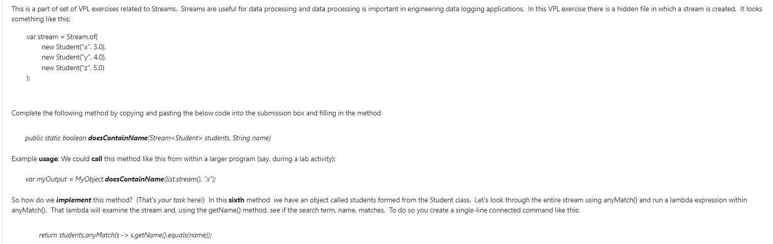 Solved This is a part of set of VPL exercises related to | Chegg.com
