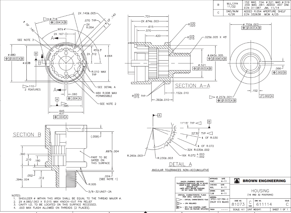 Solved AP-003For the overall diameter dimension, what name | Chegg.com