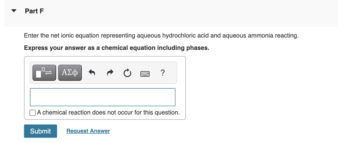 Enter the net ionic equation representing aqueous | Chegg.com