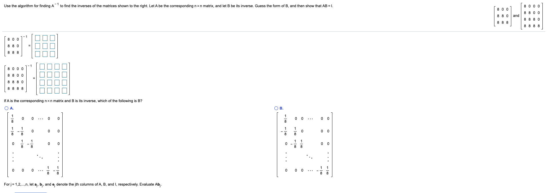 Solved - 1 Use the algorithm for finding A to find the | Chegg.com