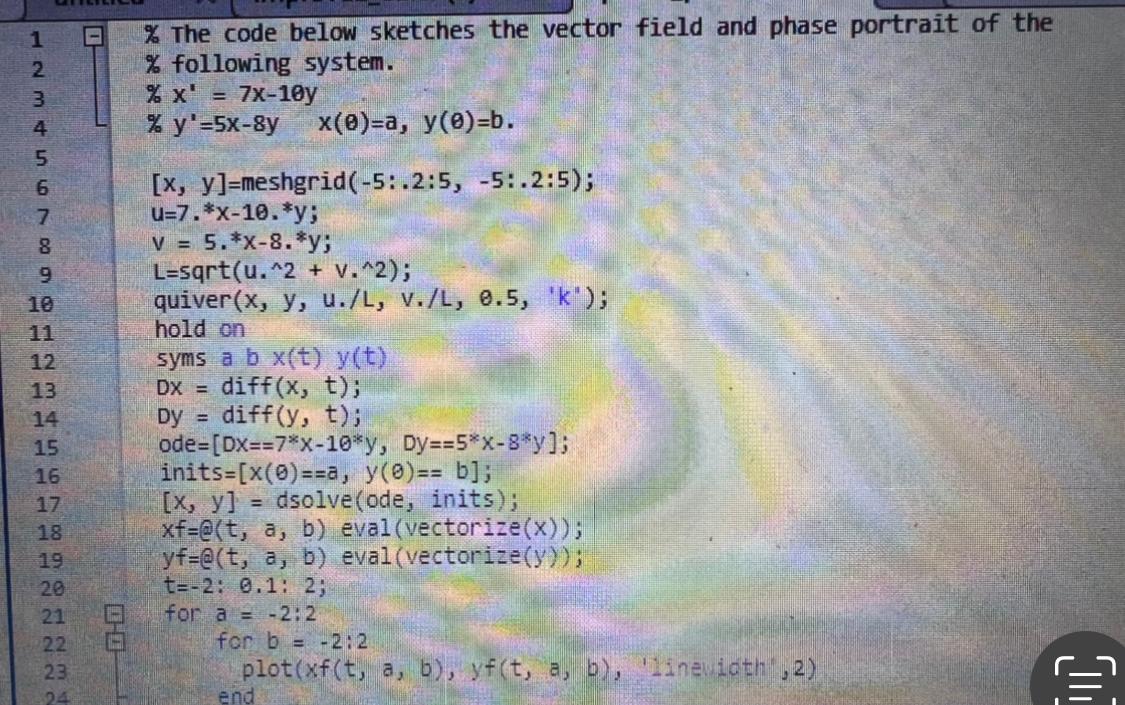 Solved Use matlab please. Thanks The code for | Chegg.com