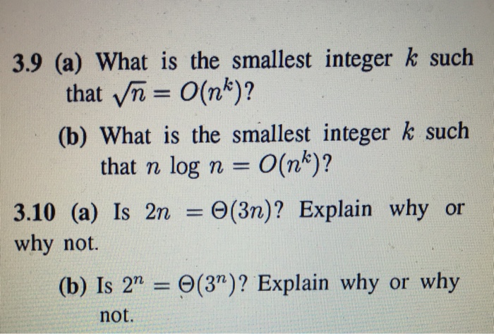 Solved What is the smallest integer k such squareroot n = | Chegg.com