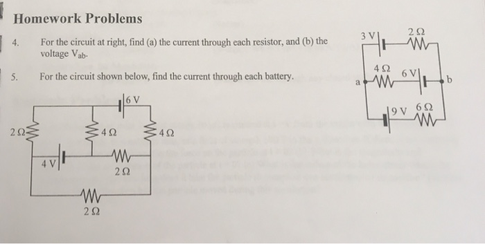 Solved Homework Problems 4. For the circuit at right, find | Chegg.com
