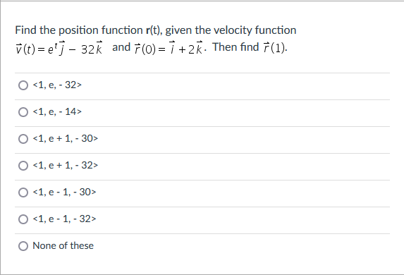 Solved Find the position function r(t), given the velocity | Chegg.com