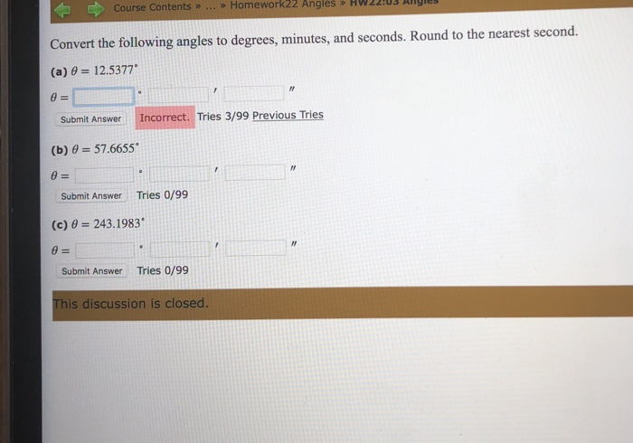 Solved Course Contents » ...» Homework22 Angles> HW22103 | Chegg.com