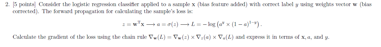 Solved 5 ﻿points ﻿consider The Logistic Regression 3498