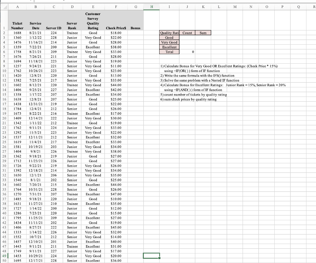 Solved Need examples/formulas to show how to do it not just | Chegg.com