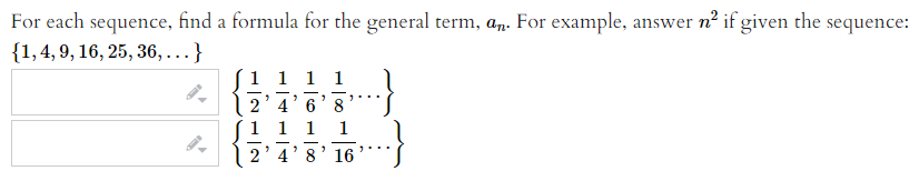Solved For each sequence, find a formula for the general | Chegg.com