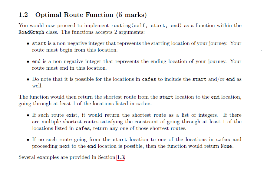 Solved You would now proceed to implement routing(self, | Chegg.com