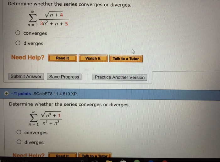 Solved Determine whether the series converges or diverges. | Chegg.com