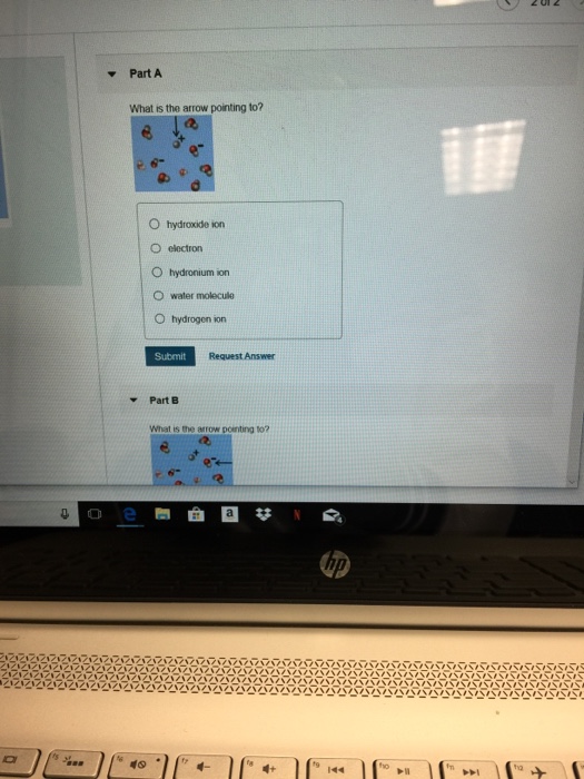 Solved Part A What is the arrow pointing to? O hydroxide ion | Chegg.com