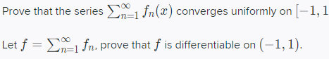 Solved Let fn : (-1,1] → R be defined as fn(x) = | Chegg.com