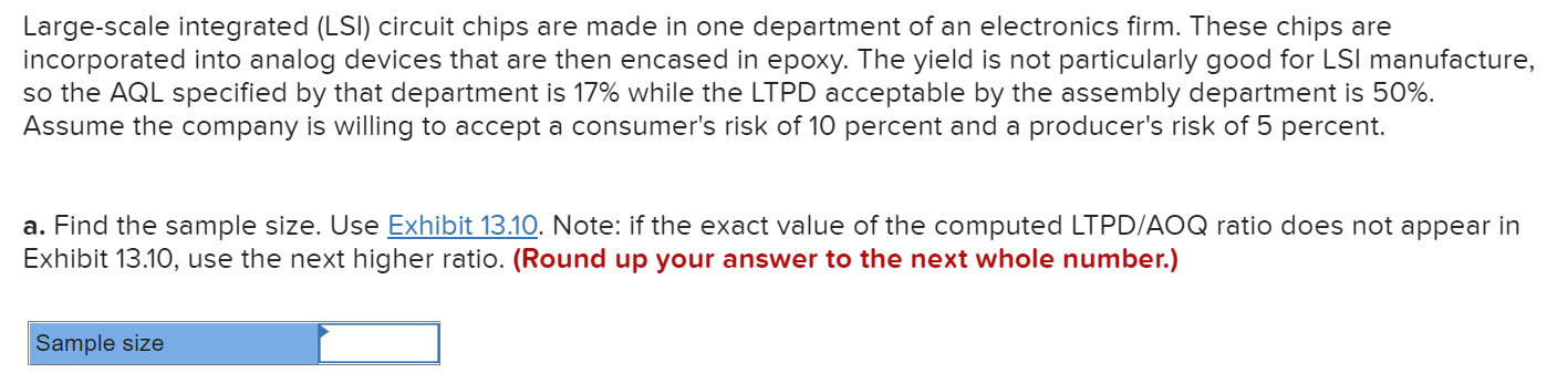Solved Large-scale integrated (LSI) circuit chips are made | Chegg.com