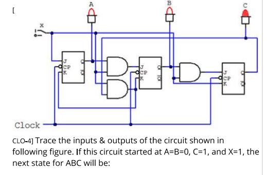 Solved CLO-4] ﻿Trace the inputs & outputs of the circuit | Chegg.com