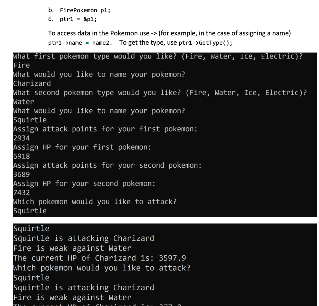 Solved 2. (7 points) Simplified Pokemon In the game Pokemon, | Chegg.com