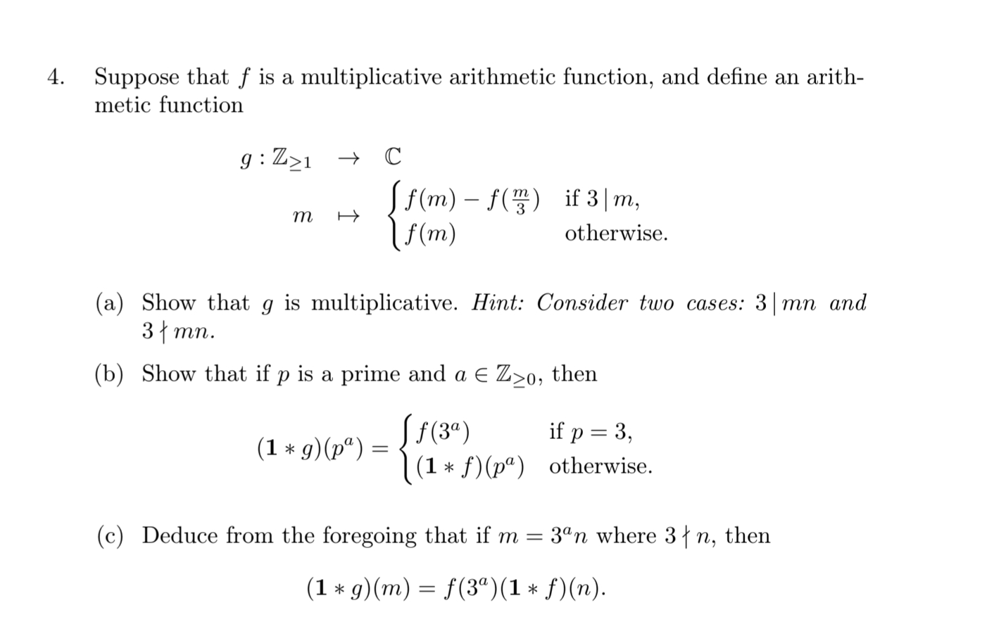 Solved Suppose That F Is ï A Multiplicative Arithmetic Chegg