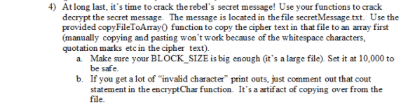 Solved I need help with part 3 of encrypting and decrypting | Chegg.com