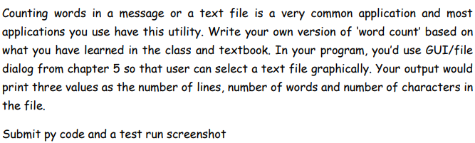 Solved Counting words in a message or a text file is a very | Chegg.com