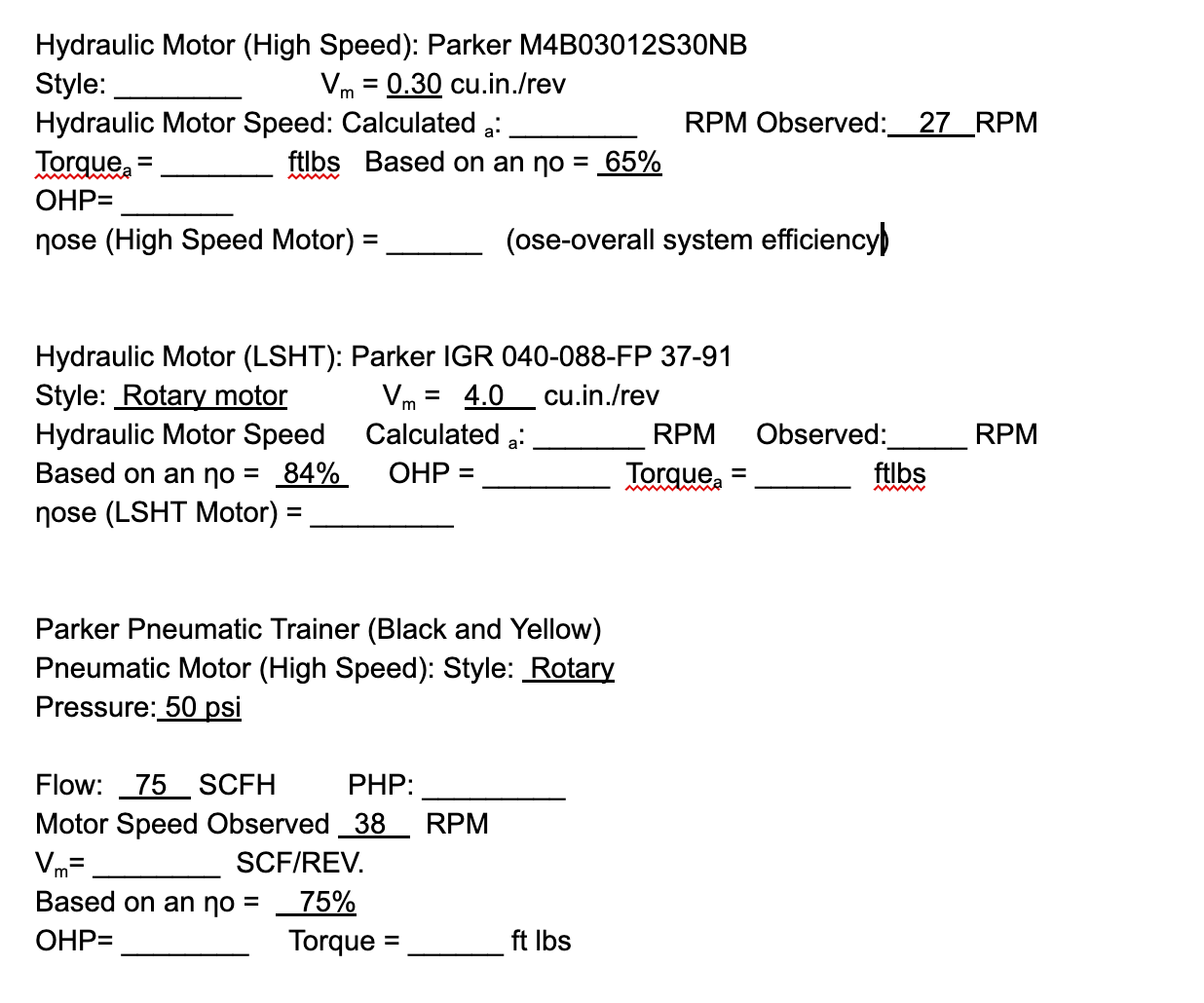 Pump: Parker PZG1AL061S1 Style: Electric motor: Press | Chegg.com