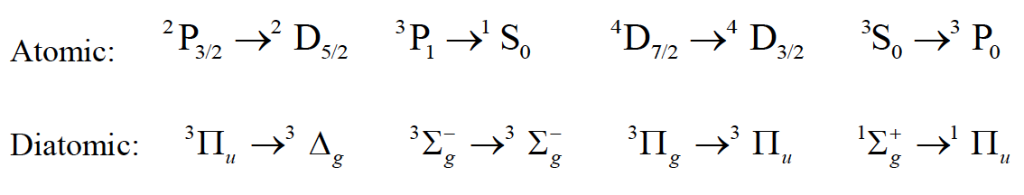 Solved a) Atomic and diatomic transition selection rules: | Chegg.com