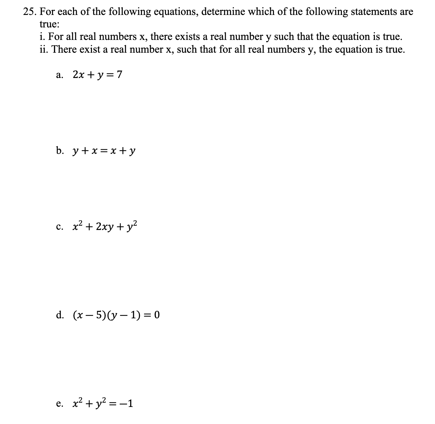 Solved 5. For each of the following equations, determine | Chegg.com