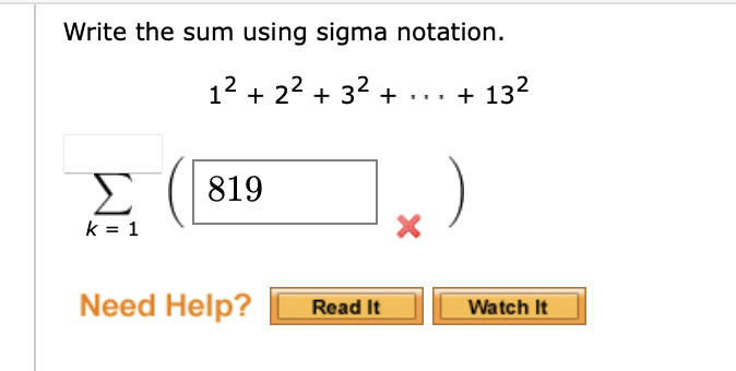Solved Write the sum using sigma notation. | Chegg.com