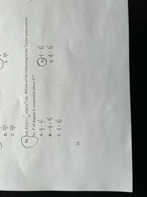 Solved The circled is the correct answer. Please show all | Chegg.com