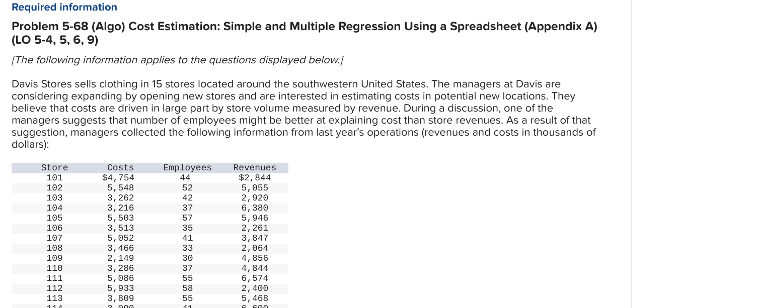 Problem 5-68 (Algo) Cost Estimation: Simple and | Chegg.com