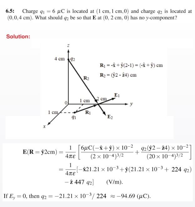 Solved Charge q1=3μC is located at (2 cm,1 cm,0) and charge | Chegg.com