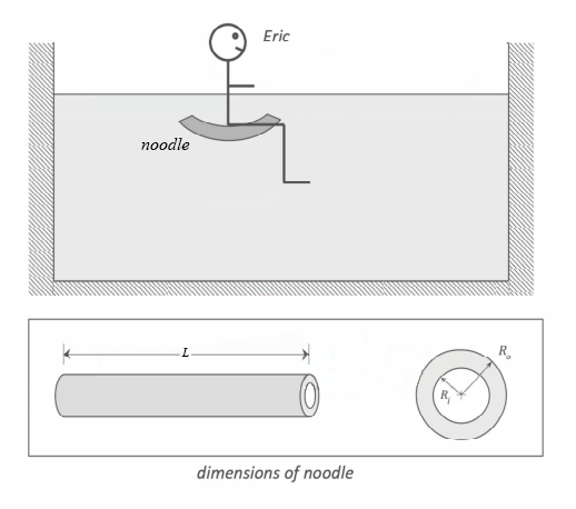 Solved Eric is floating on a pool noodle in a swimming pool. | Chegg.com