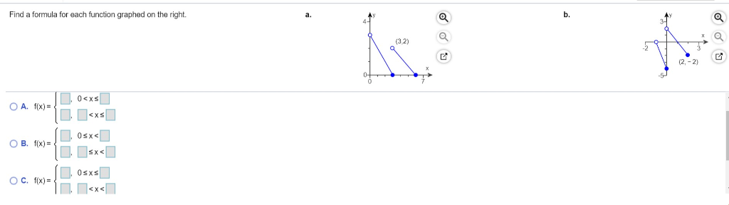 Solved Find a formula for each function graphed on the right | Chegg.com