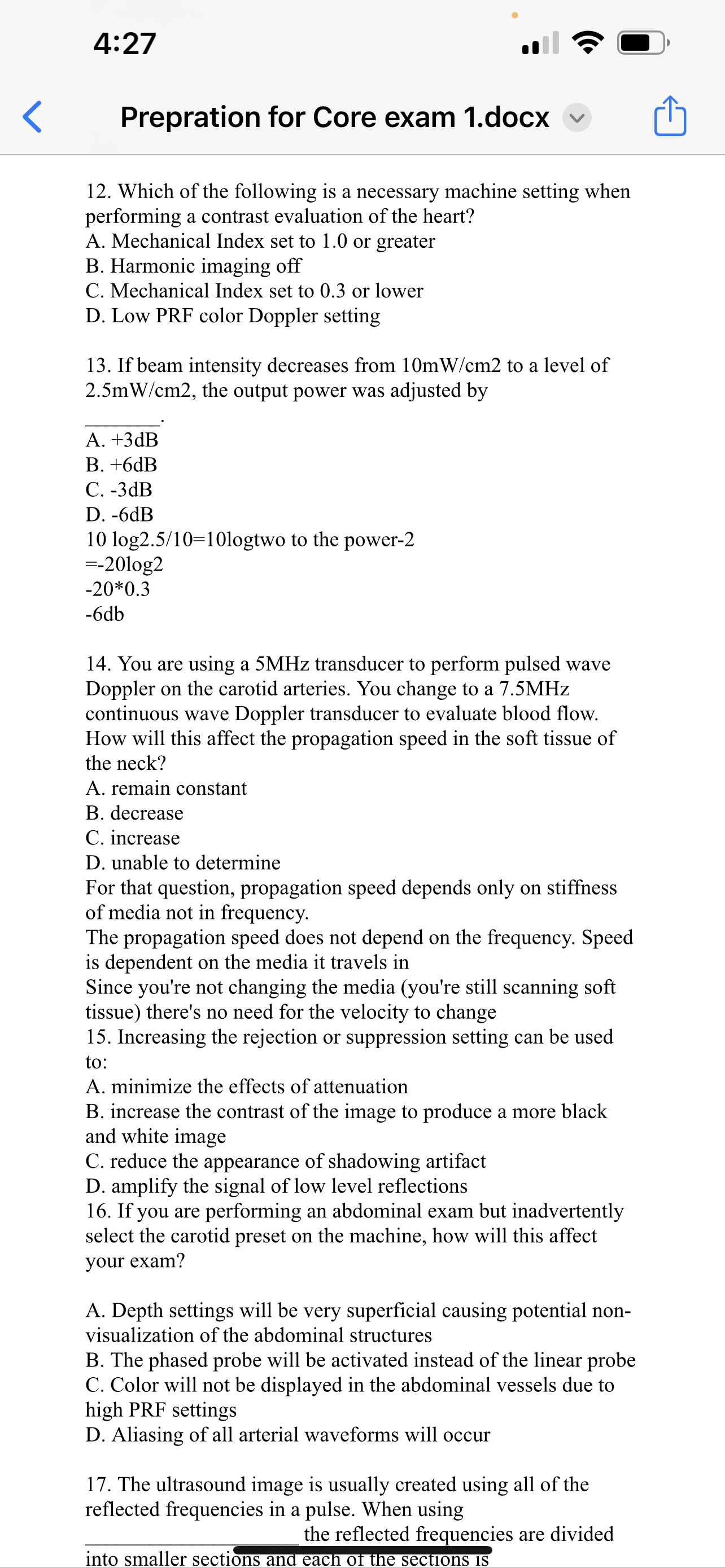 Solved 4:28 Prepration for Core exam 1.docx 23. Which of the | Chegg.com