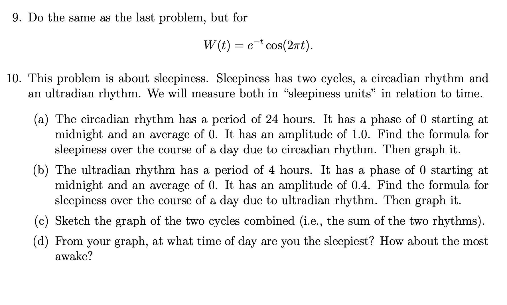 9. Do the same as the last problem, but for | Chegg.com