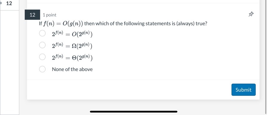 Solved If f(n)=nlogn+100n−logn and g(n)=n2−10000n then | Chegg.com