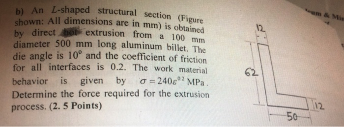 Solved An L-shaped structural section (Figure shown hy | Chegg.com