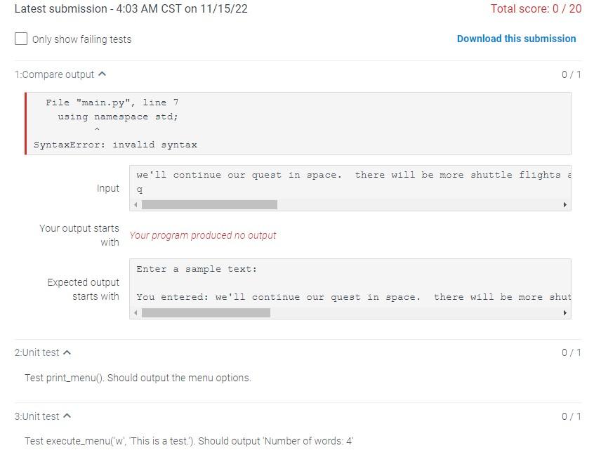 Solved Could you please help me with my codes? I have tried | Chegg.com