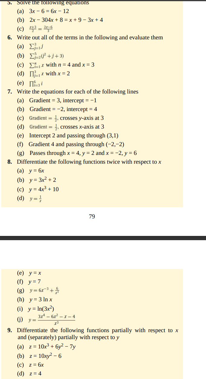 Solved 5. Solve the following equations (a) 3x−6=6x−12 (b) | Chegg.com