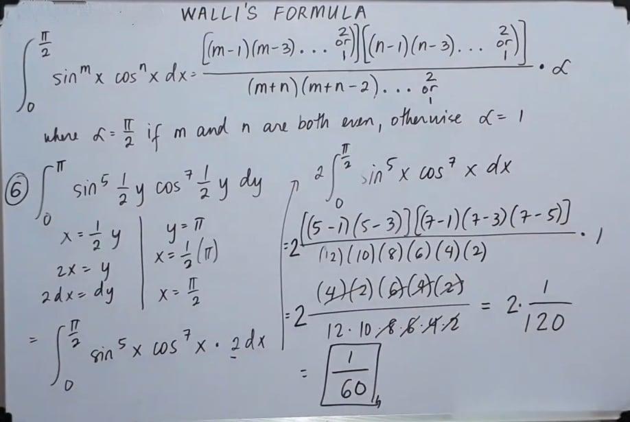 Solved DE FOUTE INTEGRAL BY WALLIS FORMULA Evaluate the | Chegg.com