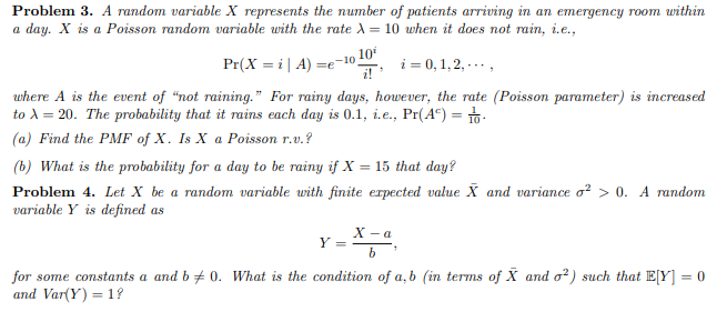 Solved Problem 3. ﻿A random variable x ﻿represents the | Chegg.com