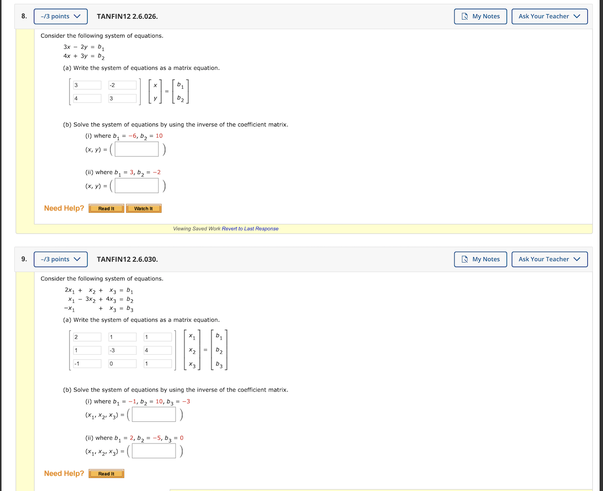 Solved -/3 points v 1 TANFIN12 2.6.026. My Notes my Notes | Chegg.com