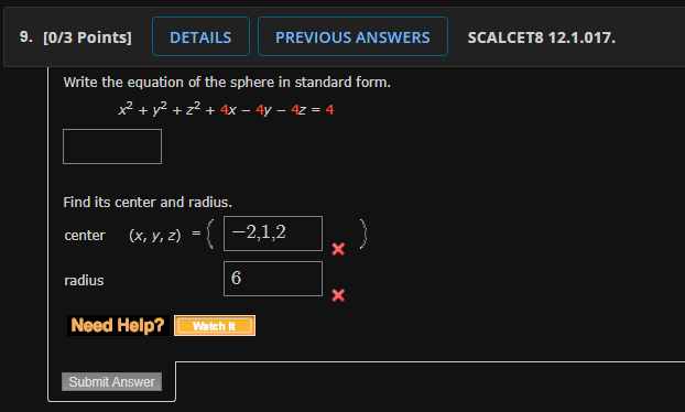 Solved 9. [0/3 Points] DETAILS PREVIOUS ANSWERS SCALCET8 | Chegg.com