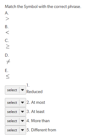 Solved Match the Symbol with the correct phrase. A. Vull ah | Chegg.com