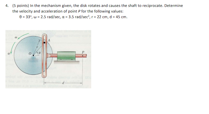 Solved (5 points) In the mechanism given, the disk rotates | Chegg.com