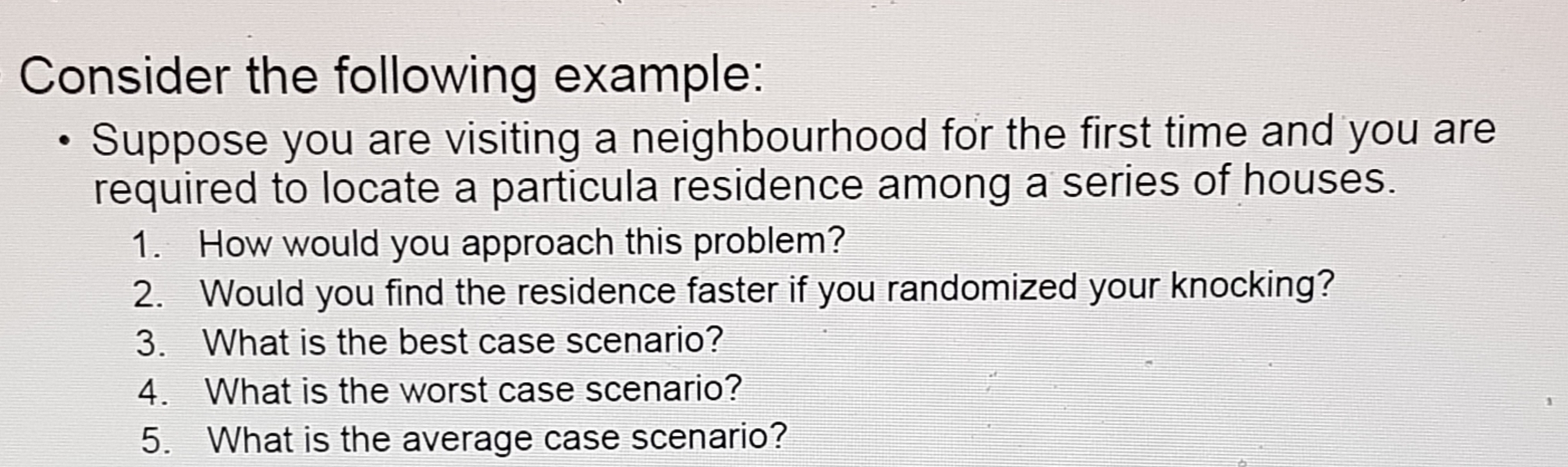 Solved Consider the following example: - Suppose you are | Chegg.com