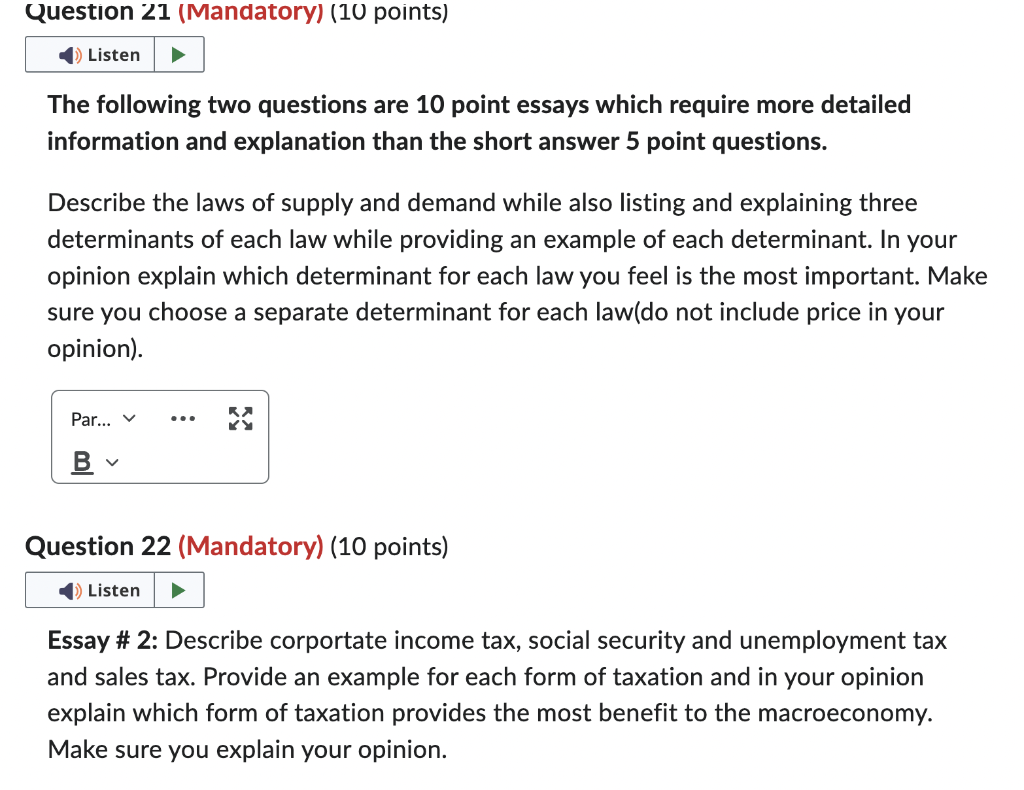 Solved 21. Describe the laws of supply and demand while also | Chegg.com