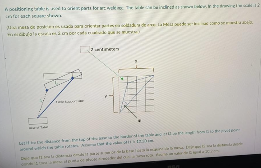 Solved A positioning table is used to orient parts for arc | Chegg.com